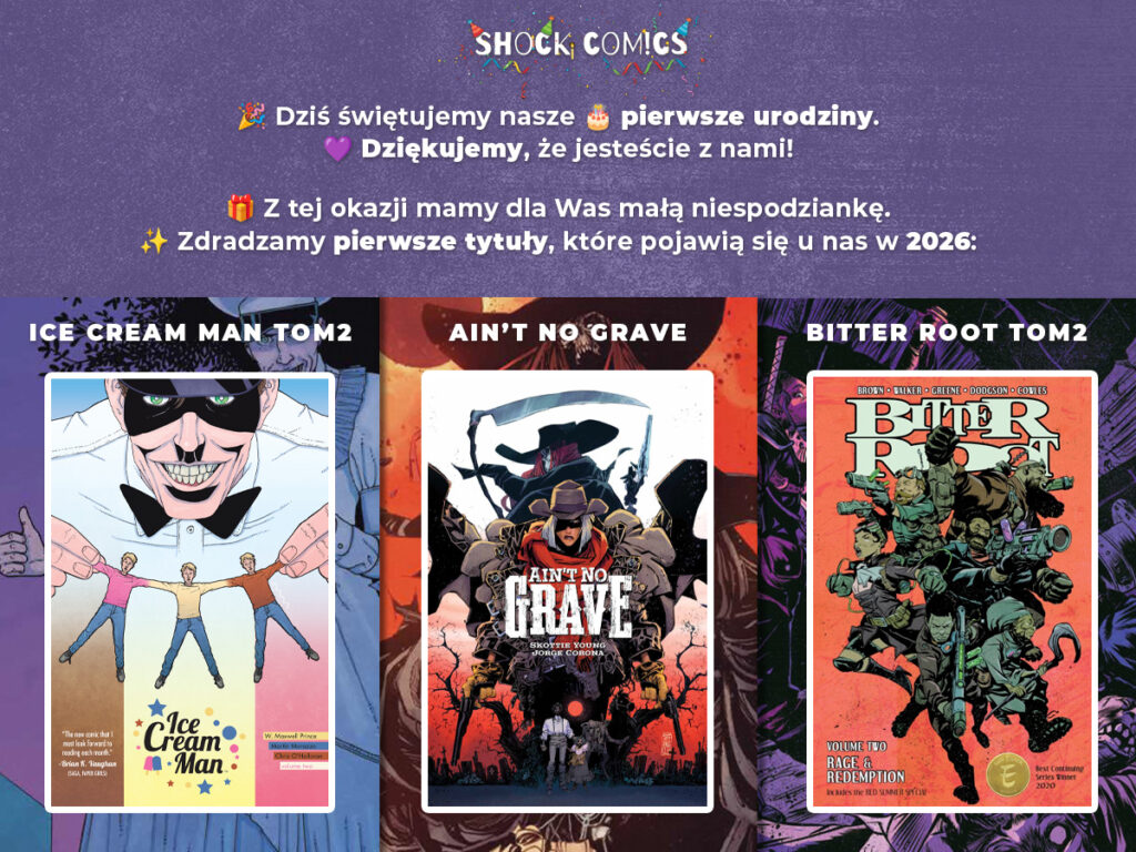 Pierwsze zapowiedzi Shock Comics na 2026 rok - komiksopedia.pl